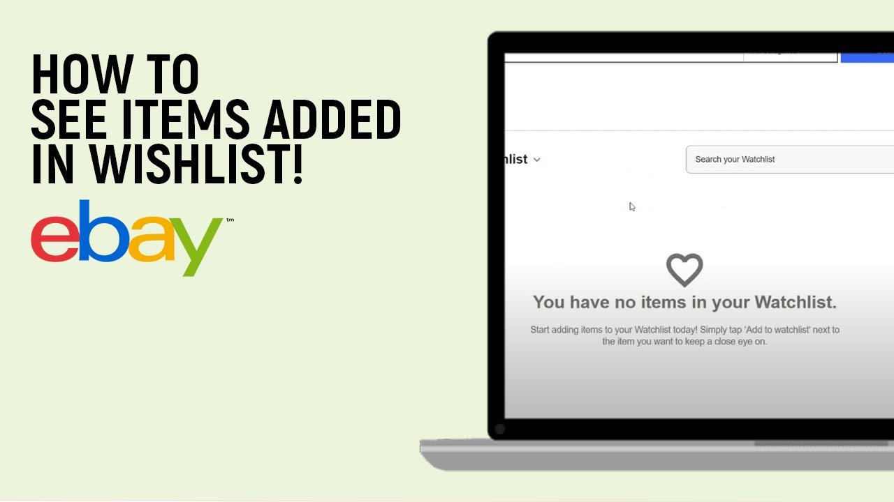 How to See Items Added in Wishlist on ebay [easy] - YouTube
