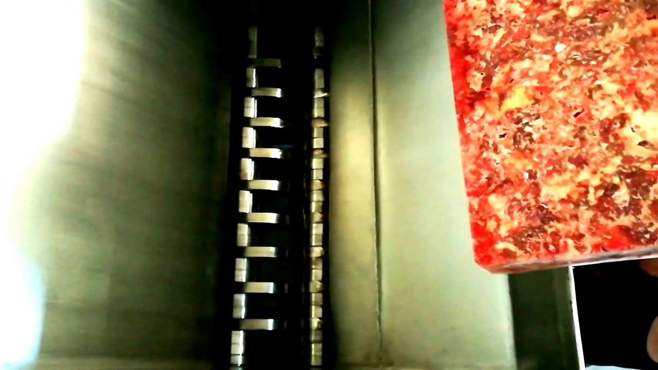 Kramer & Grebe frozen meat block breaker - YouTube