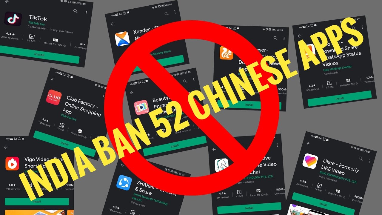 😱 Most popular 52 Chinese apps ban in India | 52 Chinese app | ban ...