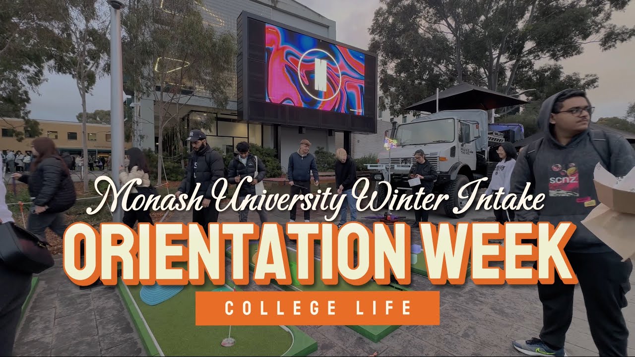 Orientation Week at Monash University for winter intake students - YouTube