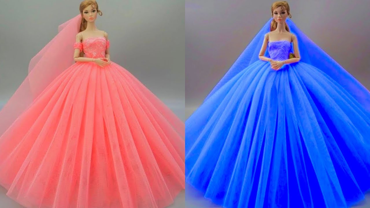Disney Princess Doll Makeover DIY Miniature Ideas for Barbie Wig, Derss ...