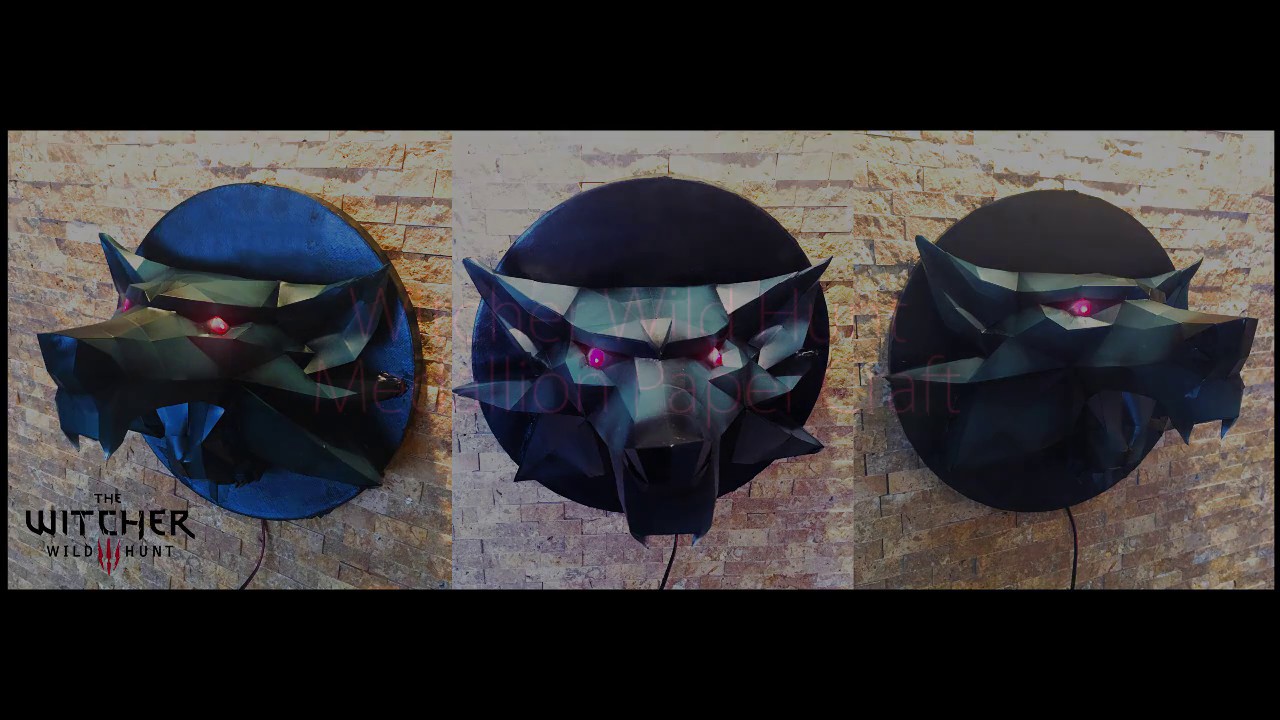 Witcher Wild Hunt Medallion - Papercraft - YouTube