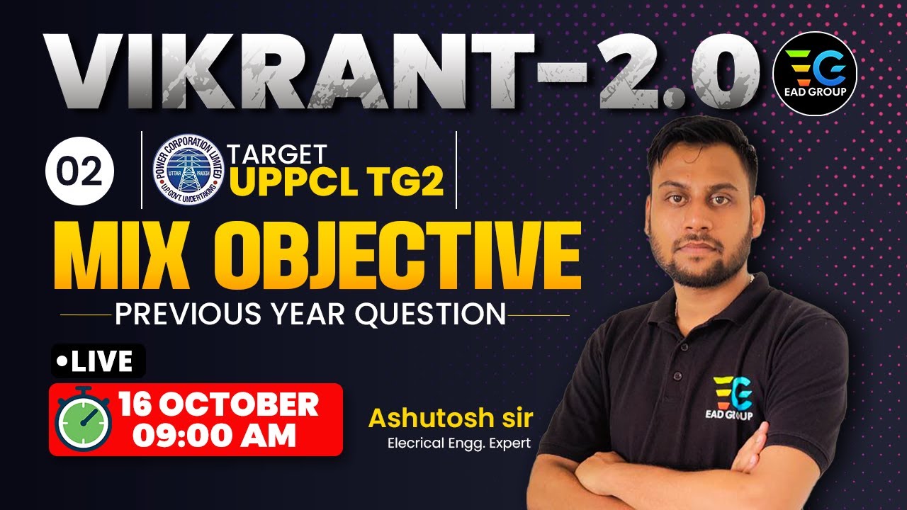 #2, UPPCL TG2 2023, Vikrant-2.0 Technical Mix Objective Previous year question (pyq) by Ashutosh ...