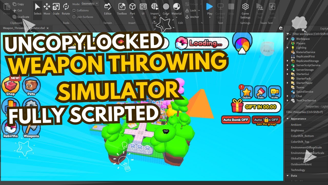 [FREE UNCOPYLOCKED] WEAPON THROWING SIMULATOR 🪃 | Fully Scripted - YouTube