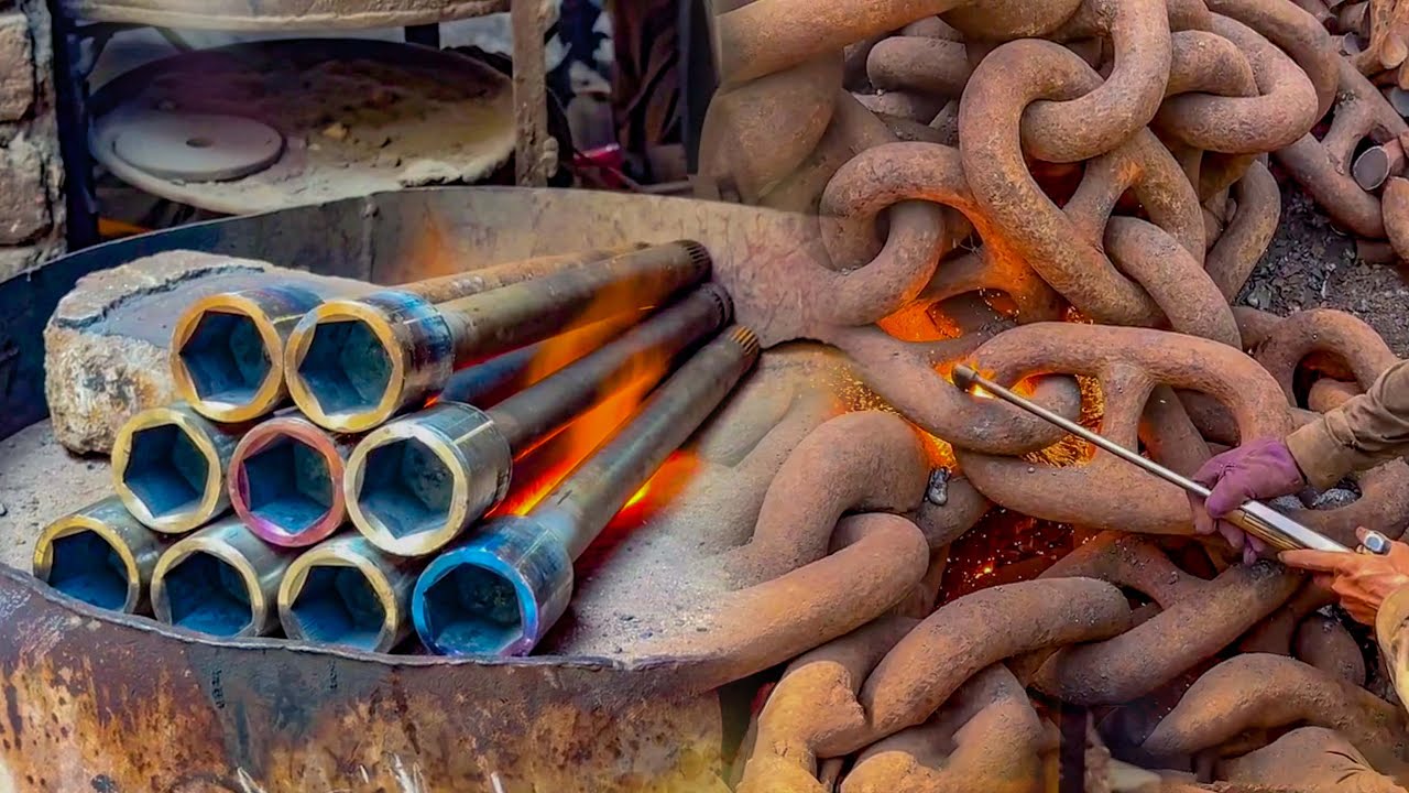 Watch This Wrench Come Alive! From Scrap Chain to Finished Tool - YouTube