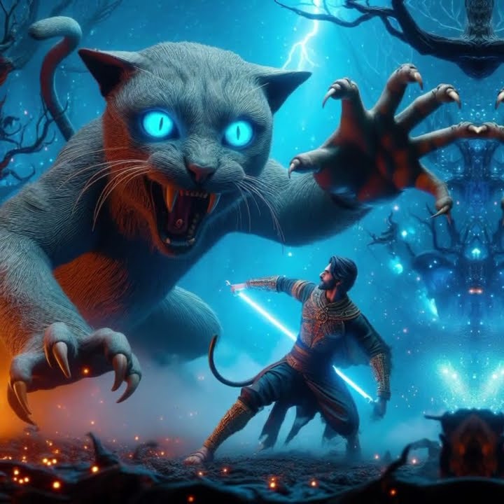 One Boy's Heroic Stand Against a Monster Cat 😱🐈‍⬛ #monster #heoickidz # ...