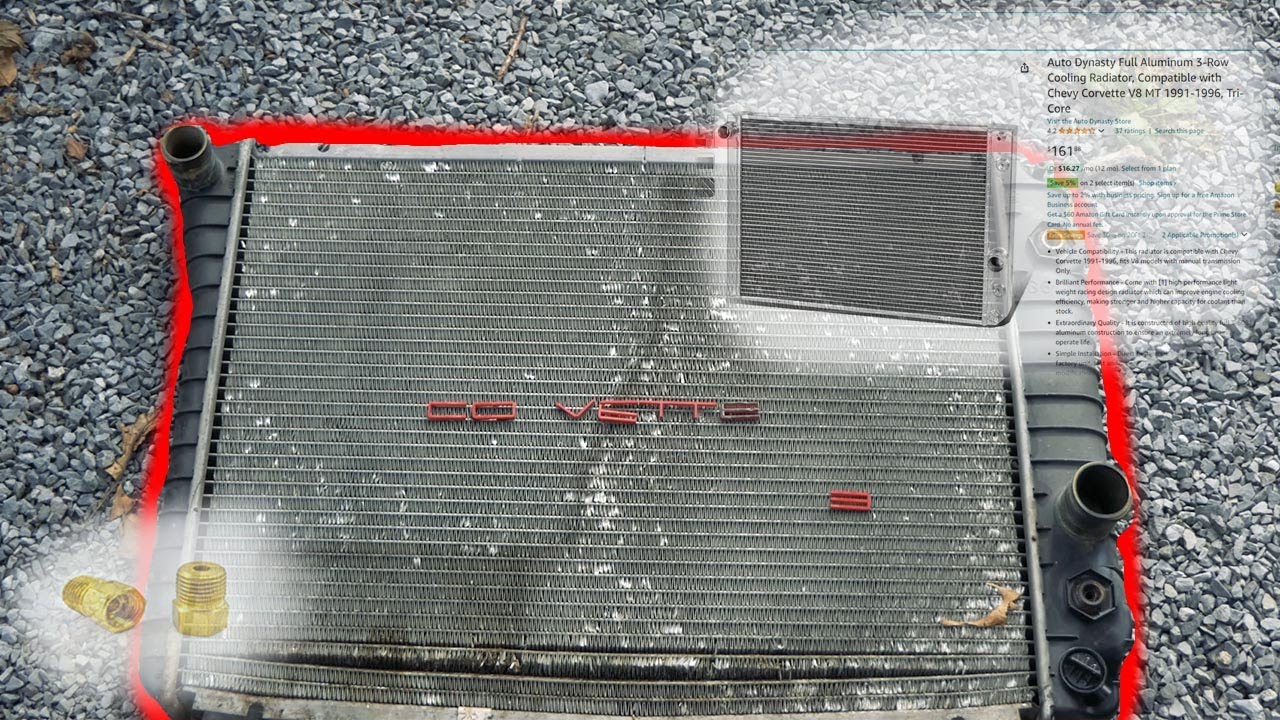Amazon 3-Row Radiator C4 Corvette Install - YouTube