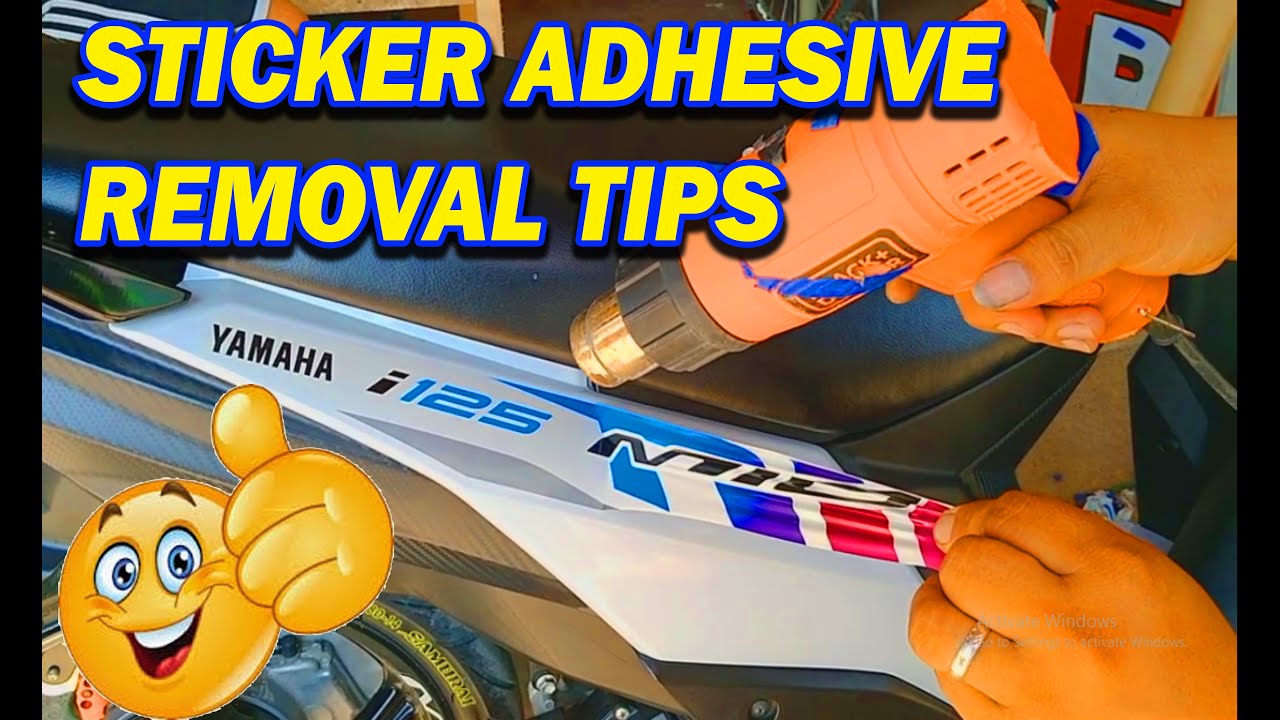 Paano mag tanggal ng sticker sa motor decals sticker design - YouTube