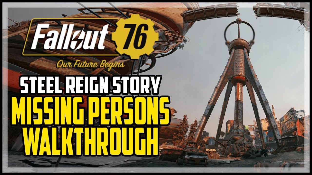 Missing Persons Fallout 76 Quest - YouTube