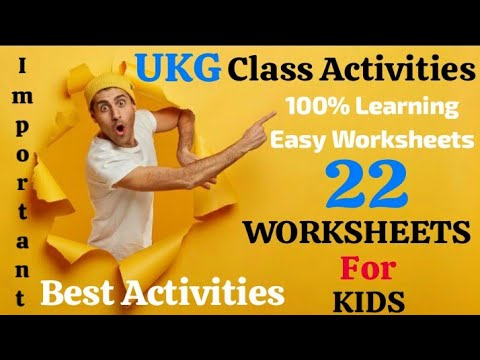 UKG Class Activities! Top 22 Kid friendly Worksheets to make!Craft for ...