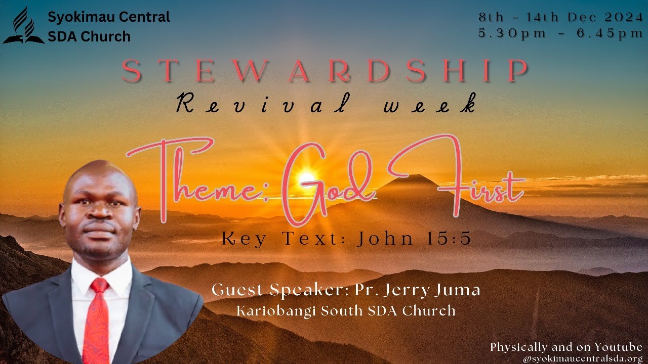 #6 Stewardship Week of Prayer || God First || 13th Dec, 2024 - YouTube