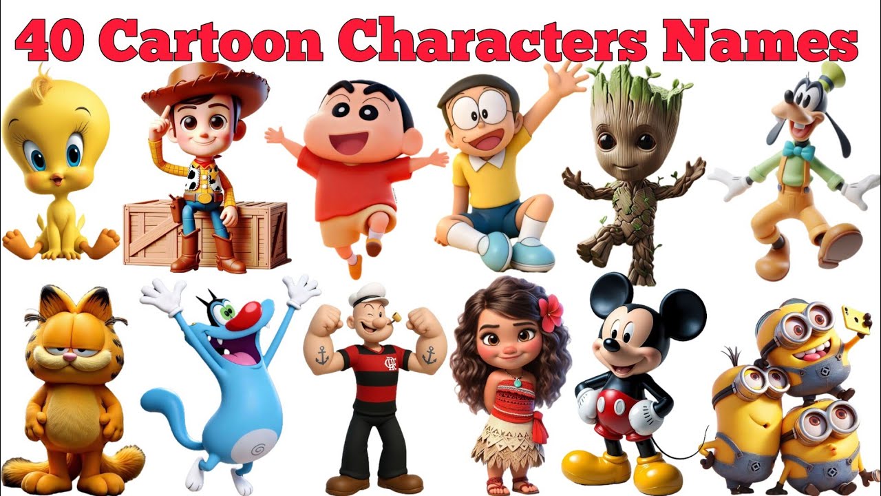 Learn 40 Cartoon Characters Names In English & Hindi With Fun Facts ...