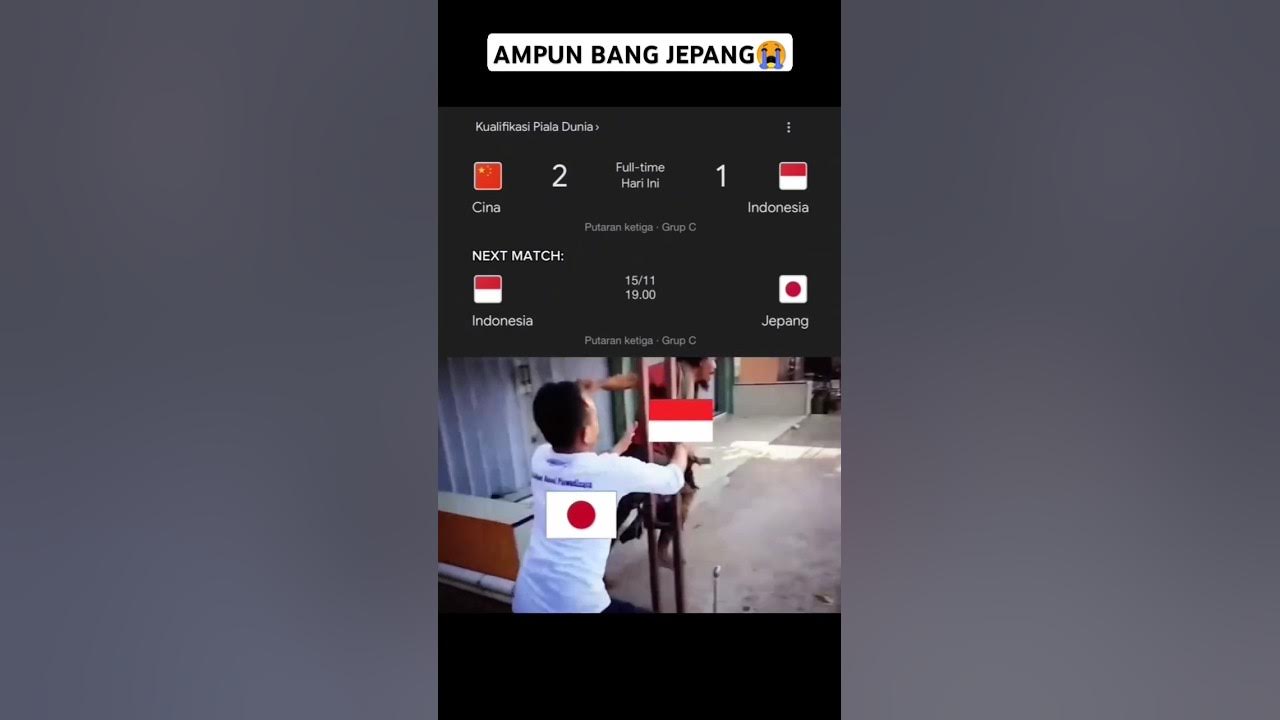 NEXT MATCH LAWAN JEPANG😭😭😭 #timnasindonesia #football #youtubeshorts #footballshorts #meme # ...