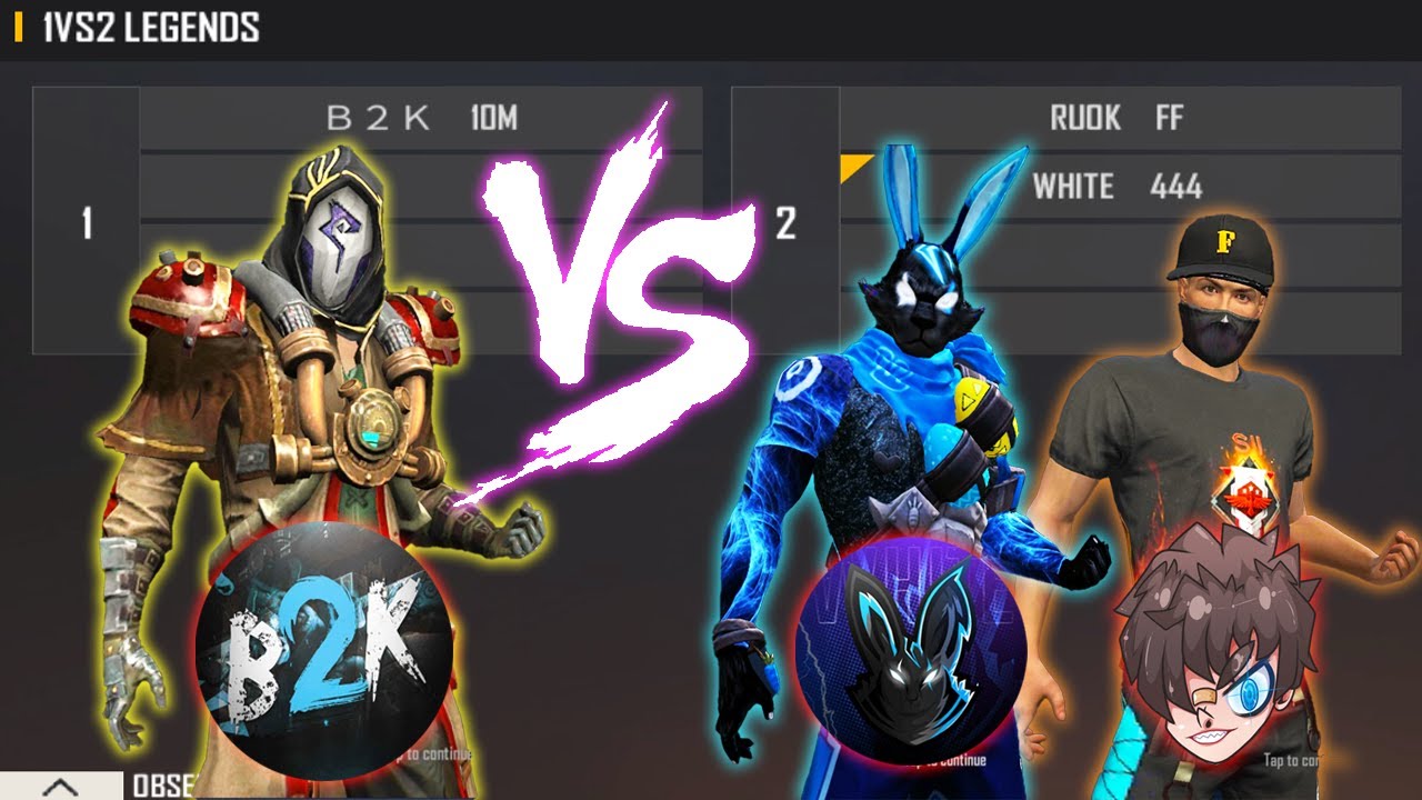 B2K VS RUOK FF WHITE 444 | AWM KING VS 2 HACKER ? - BEST ROOM OF ALL ...