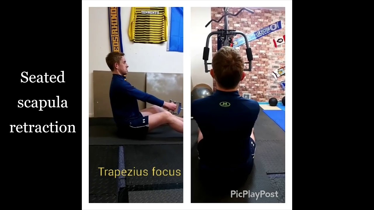 Seated scapla retraction - YouTube