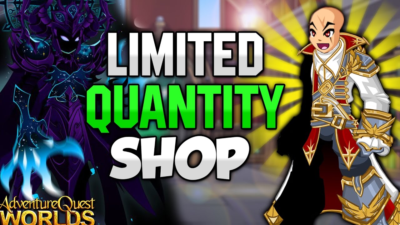 NEW Limited Quantity Shop!!! AQW AdventureQuest Worlds - YouTube