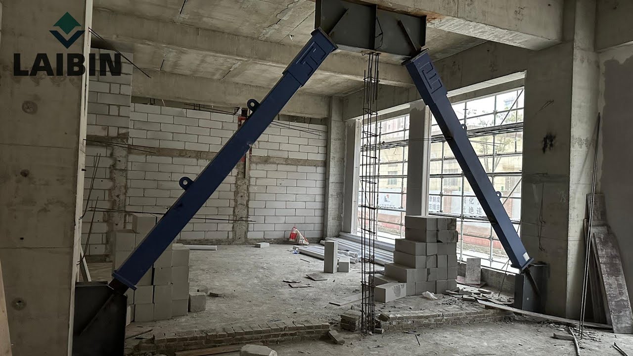 BRB (Buckling restrained brace) installation process ：Seismic isolation ...