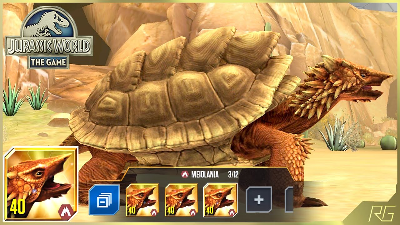 MEIOLANIA X3 MAX LEVEL 40. MEIOLANIA FEEDING & BATTLE | Jurassic World ...
