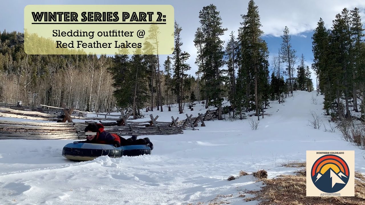 Winter sledding in Colorado at Red Feather Lakes - Beaver Meadows Resort Ranch - YouTube