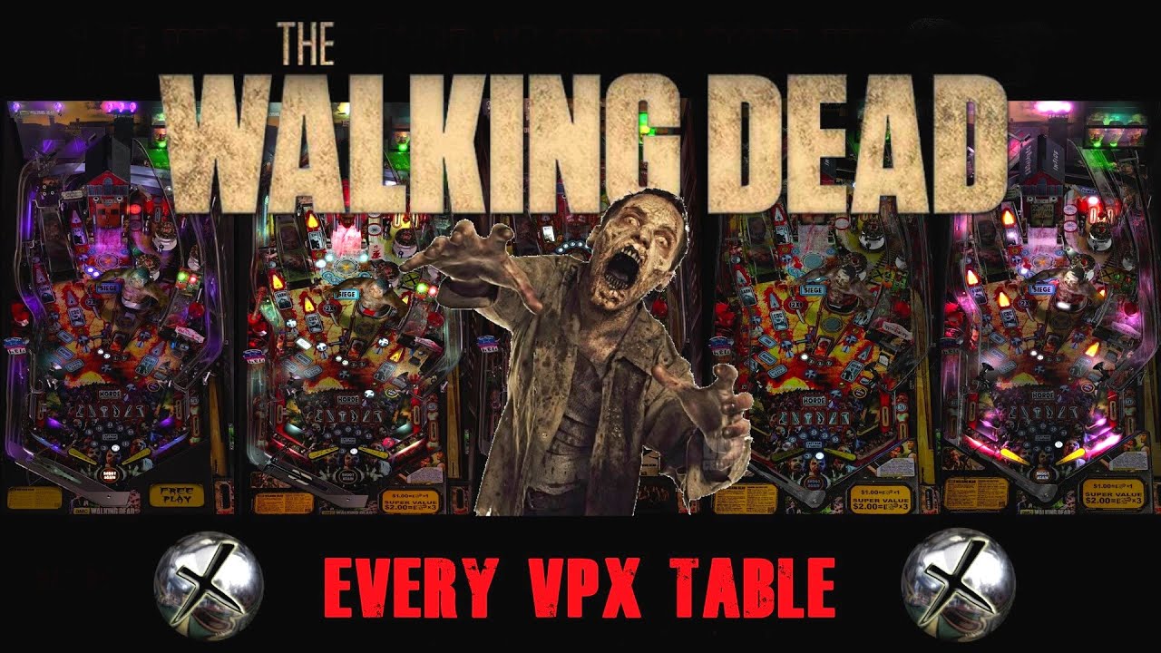 4K Every The Walking Dead Vpx Table Visual Pinball Gameplay (3 Screen ...