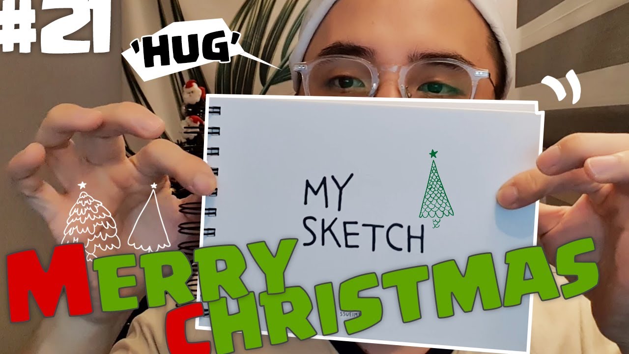 [Sketch&color #21] 'Hug' - Merry Christmas! - YouTube