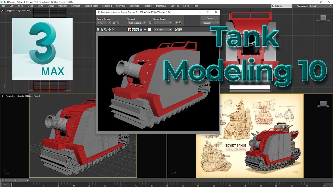 3ds Max TANK 10 - YouTube