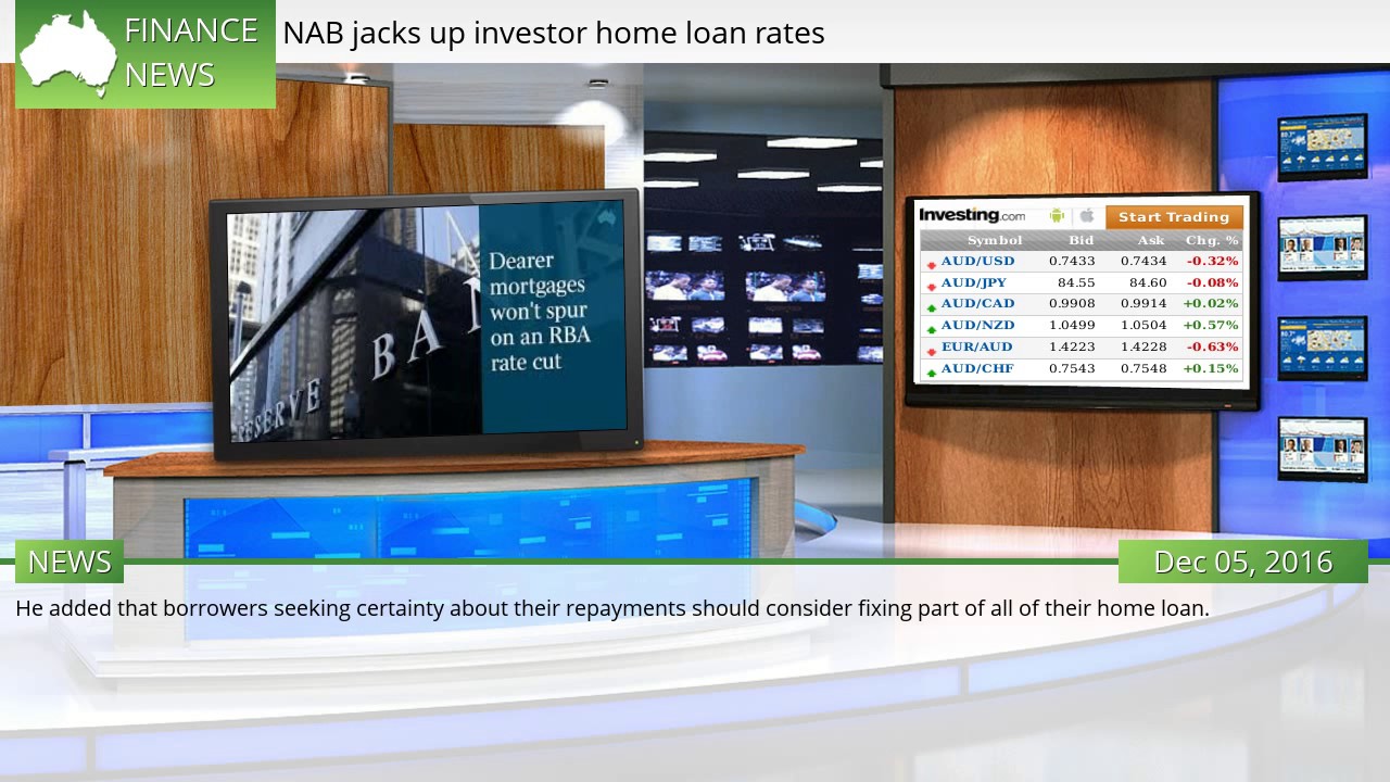 NAB jacks up investor home loan rates - YouTube
