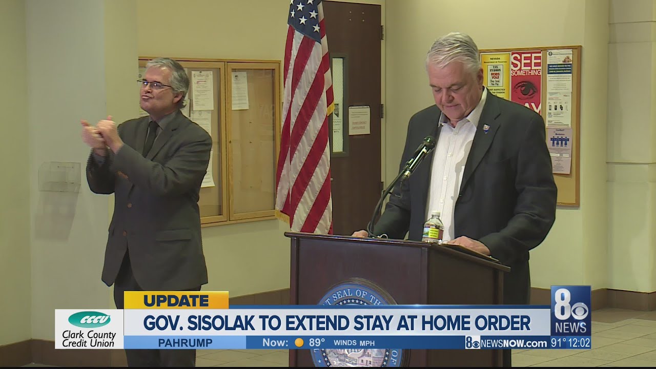 Gov. Sisolak to extend stay-at-home order - YouTube