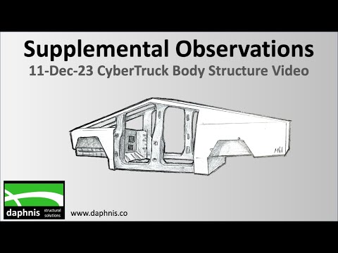 Tesla CyberTruck Body Structure and Castings- Supplemental Observations ...