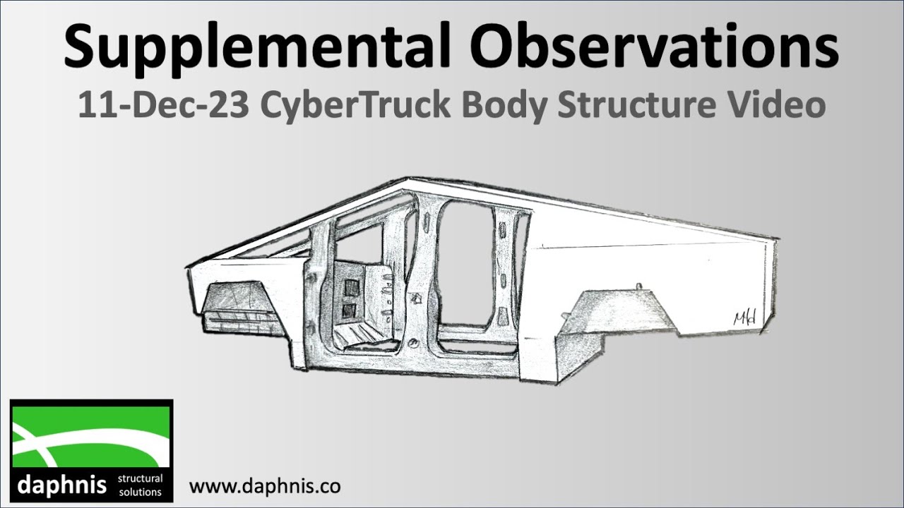 Tesla CyberTruck Body Structure and Castings- Supplemental Observations ...