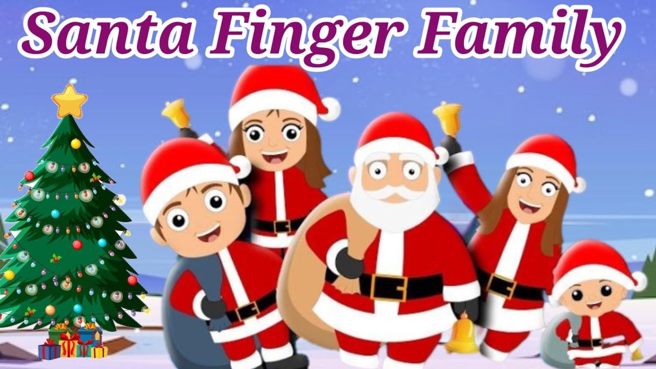 Santa Finger Family Song 06 |Hey kids Nursery Rhymes & Songs For ...