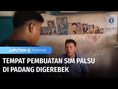 Tempat Pembuatan SIM Palsu di Padang Digerebek | Liputan 6 Padang - YouTube
