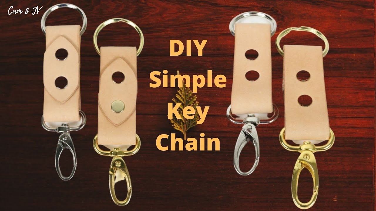How to Make a Leather Key Ring - YouTube