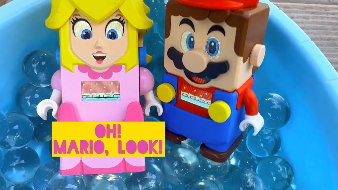 Pool Party with Lego Mario and Luigi #legomario #princesspeach # ...