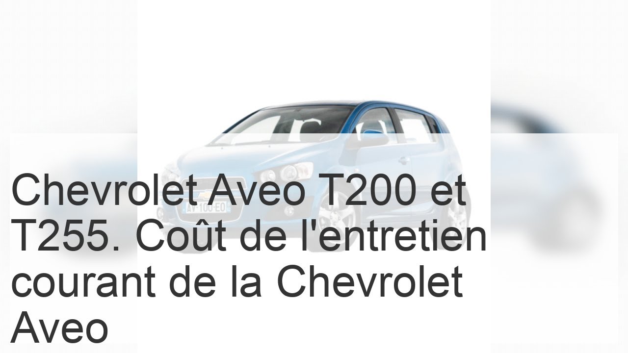 Réparez votre Aveo vous-même - YouTube