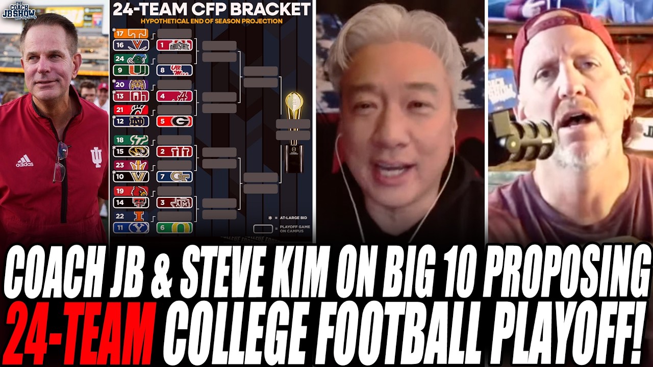 Coach JB & Steve Kim On Big 10 Proposing 24-TEAM College Football ...