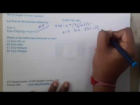 GATE CSE 1997 Q ||Algorithms || GATE Insights Version: CSE - YouTube