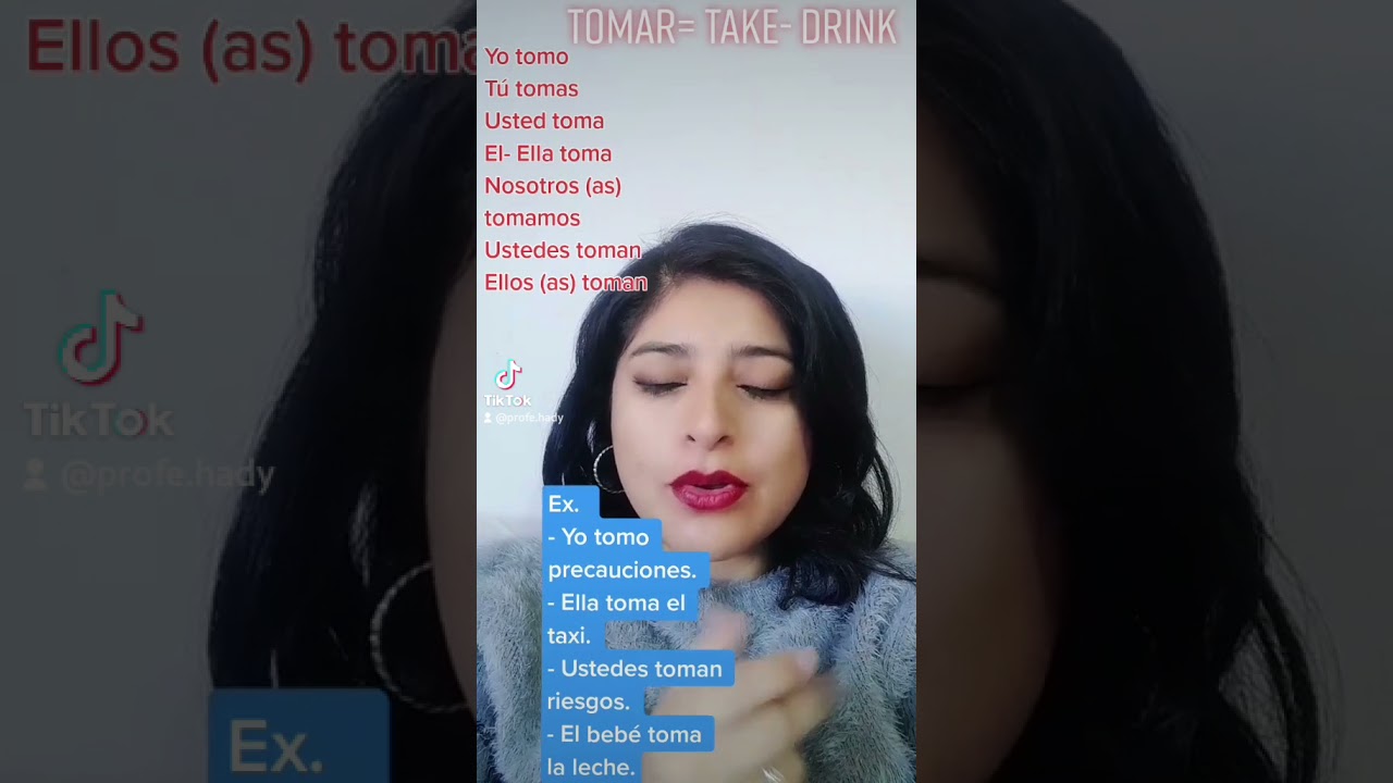 conjugación del verbo TOMAR = to take / to drink - YouTube
