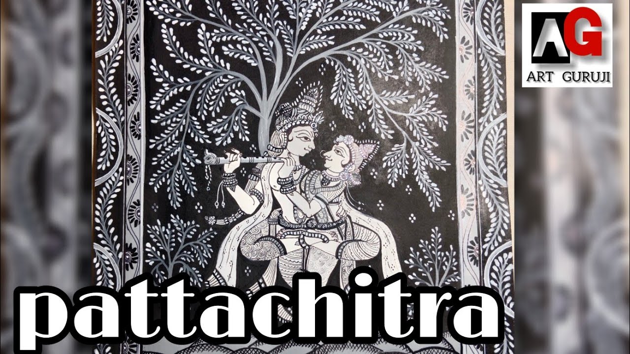 Radha Krishna pattachitra painting.|| pattachitra practice for ...