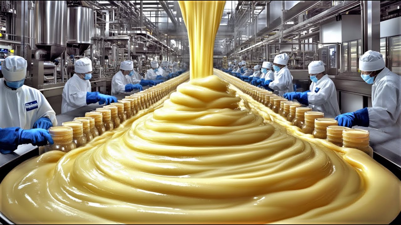 Industrial MAYONNAISE Factory - How Millions of Jars of Mayonnaise Are ...