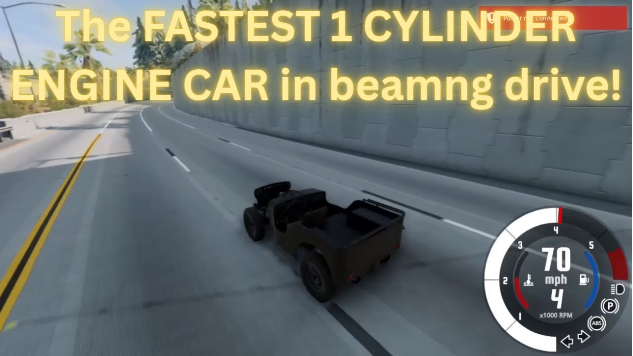 The FASTEST 1 CYLINDER ENGINE CAR in beamng drive! - YouTube