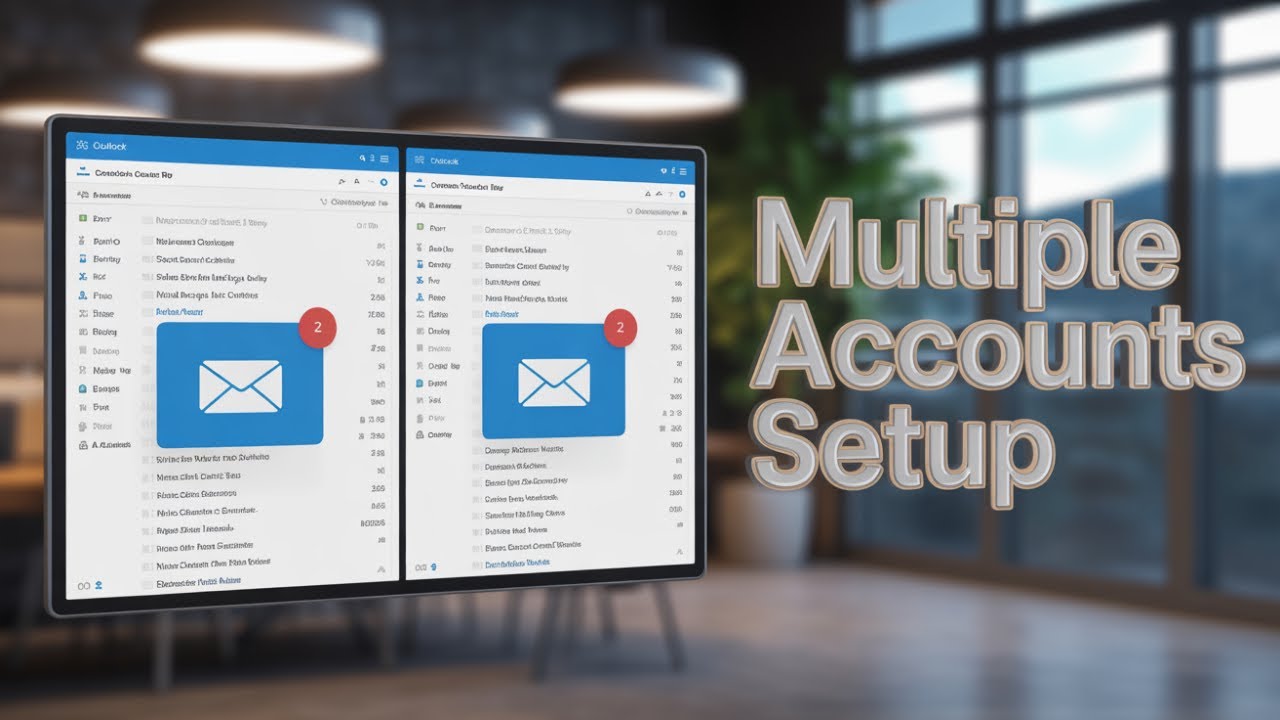 How To Add Multiple Email Accounts In Outlook - YouTube