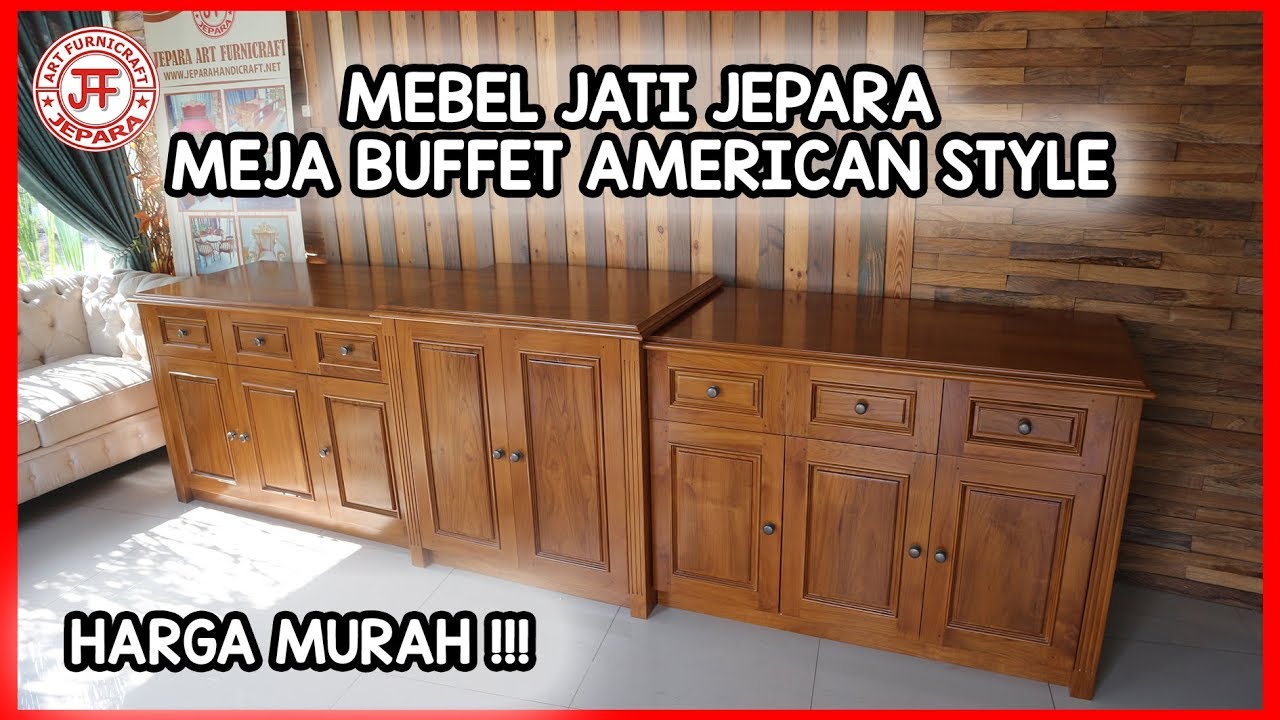 Meja Buffet Minimalis Modern Mewah Mebel Jepara Terbaru - YouTube