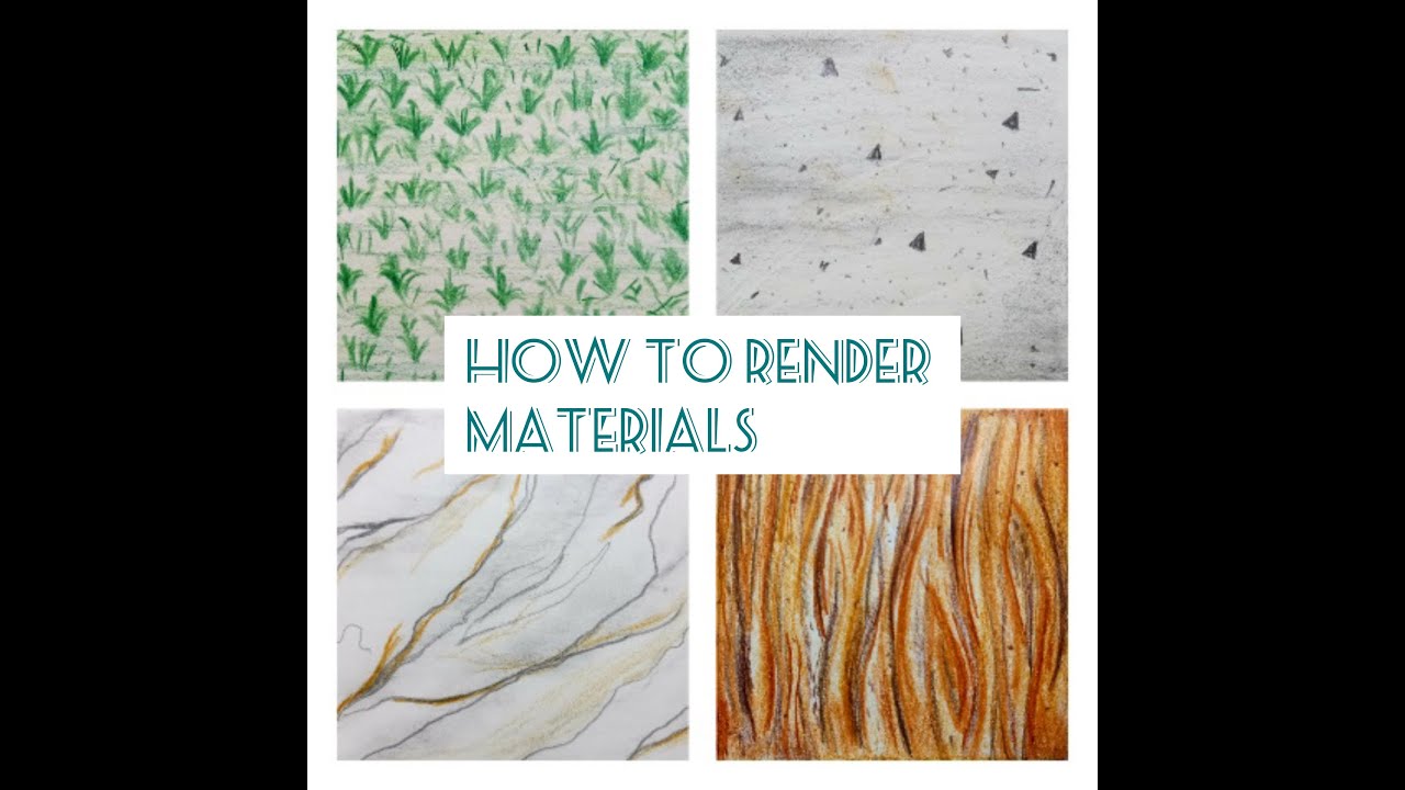 MATERIAL TEXTURE WITH COLOR PENCILS l RENDERING - YouTube
