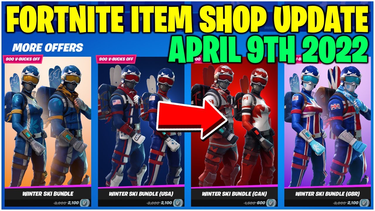 Fortnite Item Shop WINTER SKI BUNDLES! [April 9th, 2022] (Fortnite ...
