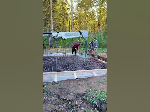 ПРИЕМ БЕТОНА для фундаментной плиты | Миксер с транспортной лентой ...