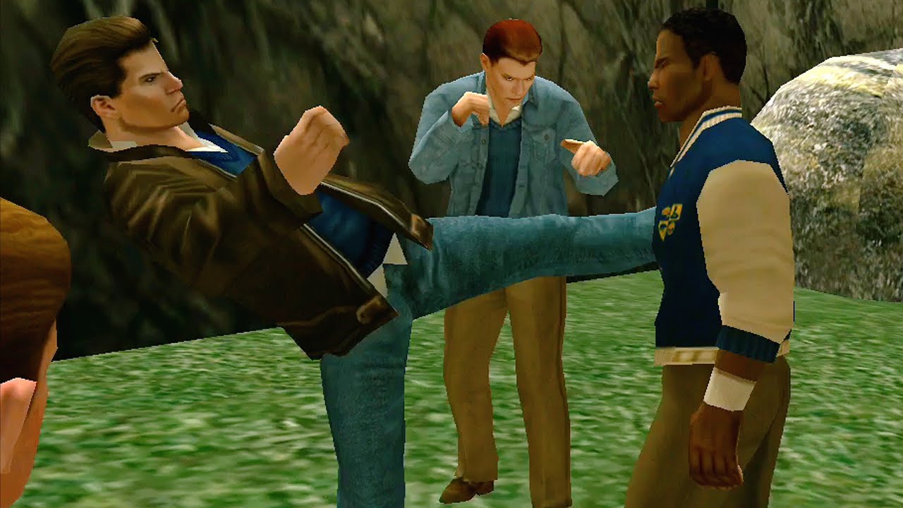 Damon West vs Peanut, Lucky and Ricky 1v3 [BULLY] - YouTube