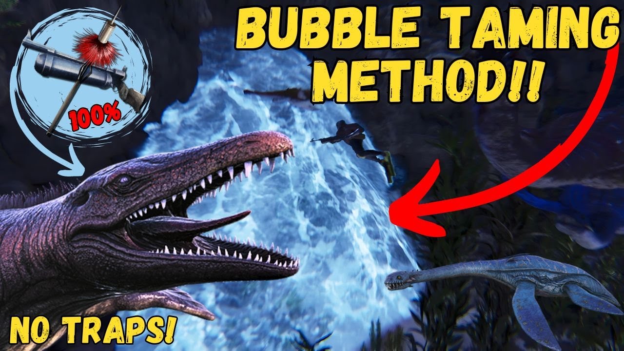 How To Use Bubbles To Tame Underwater Creatures! ARK The Center - YouTube