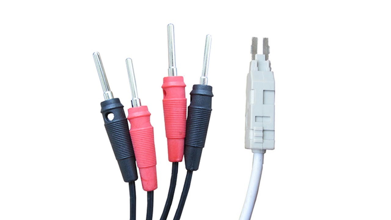 4-pole test cord LSA test plug to banana plug - YouTube