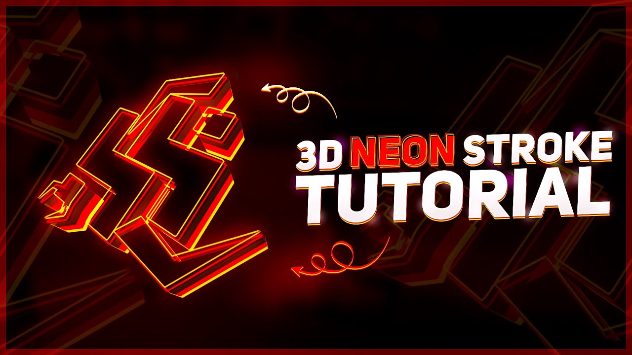 Make 3D Neon Stroke Concept Logo In Android || Pscc Tutorial ...